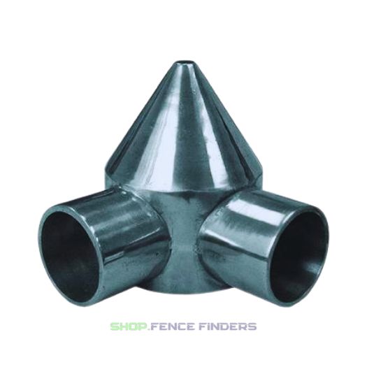 Chain Link Fence 2 1/2" [2 3/8" OD] x 1 3/8" Aluminum One Way Bullet ...